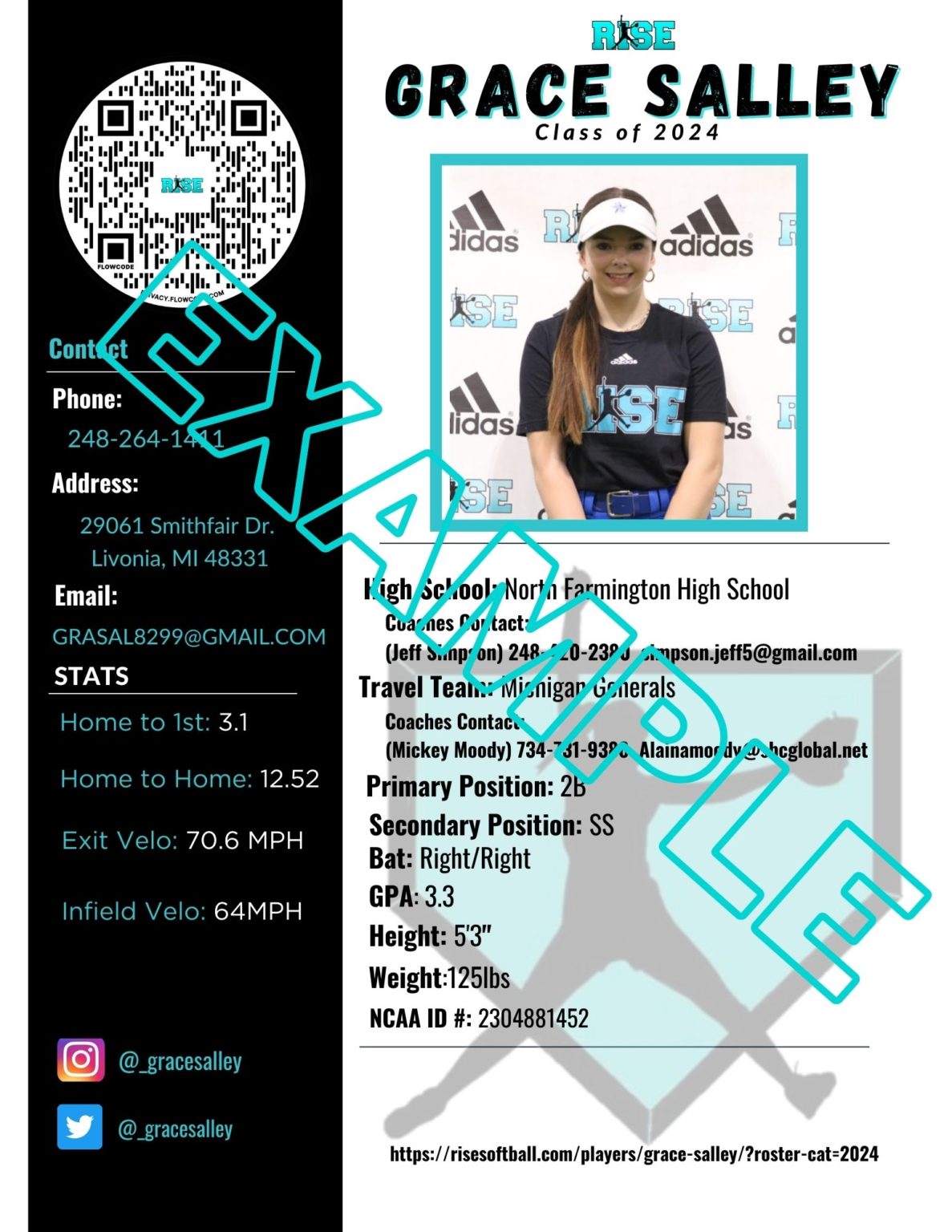 Profile Sheet - RISE Softball